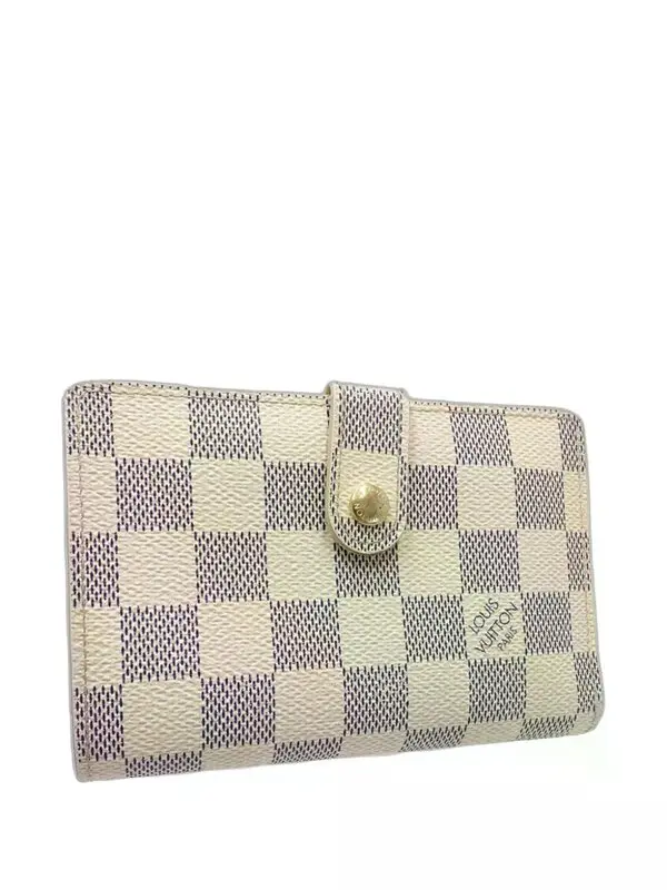 LOUIS VUITTON 2007 Damier Azur Portefeuille Viennois Small Wallets