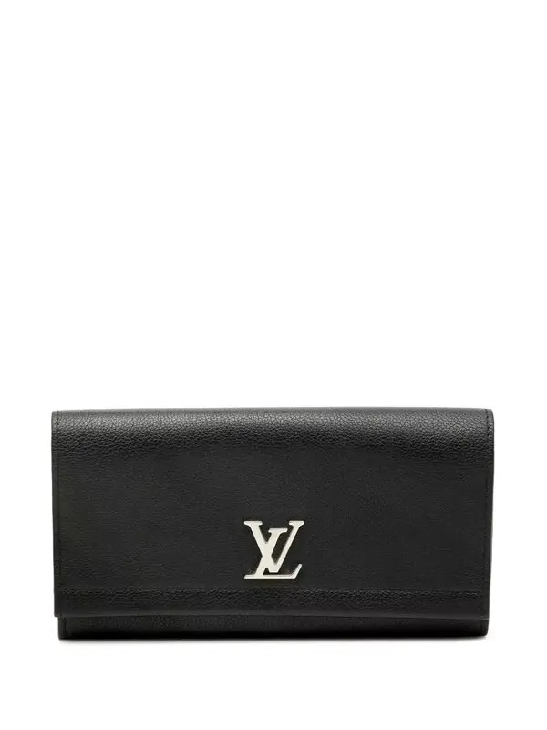 LOUIS VUITTON 2016 Leather Lockme Ii Wallet Long Wallets