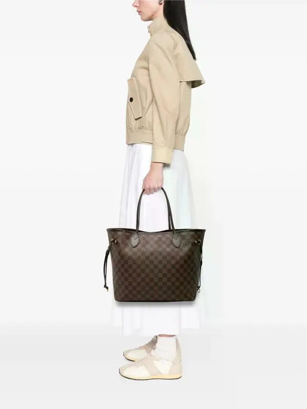 LOUIS VUITTON Damier Ebene Neverfull Mm Tote Bag