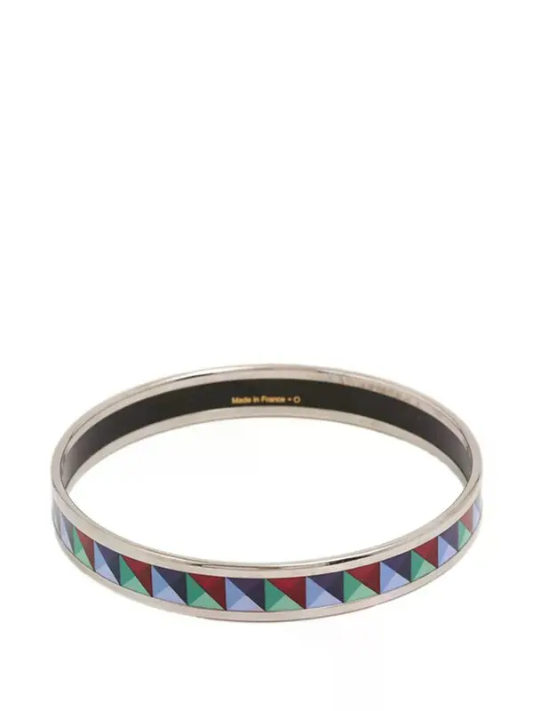 Hermès Enamel Clous De Trompe Bangle 65