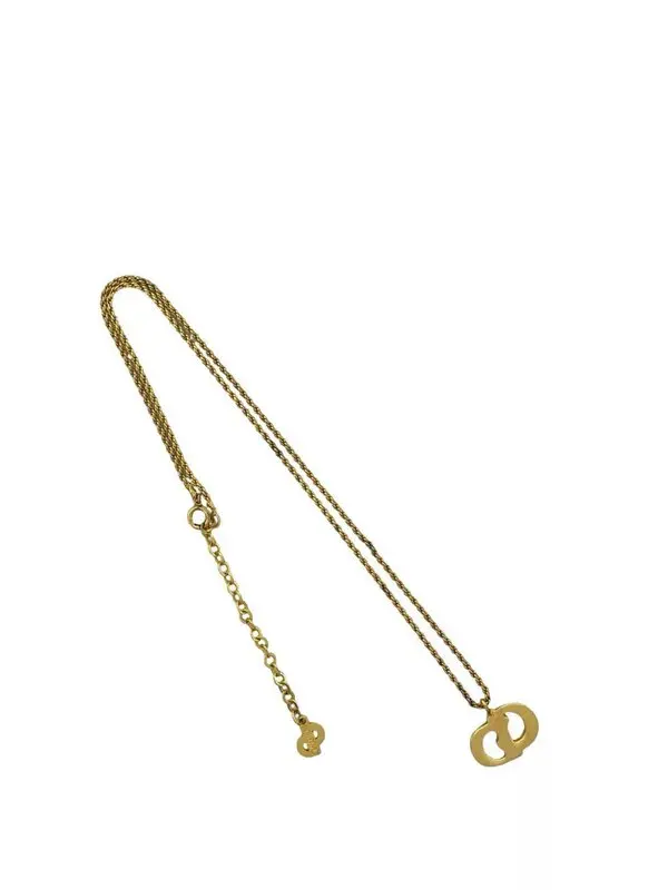 Dior Cd Logo Pendant Necklace - Gold