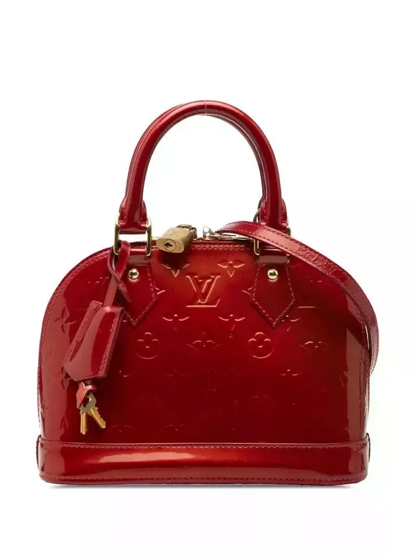 LOUIS VUITTON Monogram Vernis Alma Bb Satchel