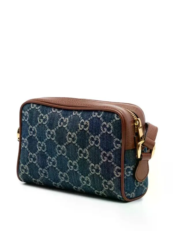 Gucci Ophidia Mini Gg Denim Crossbody Bag