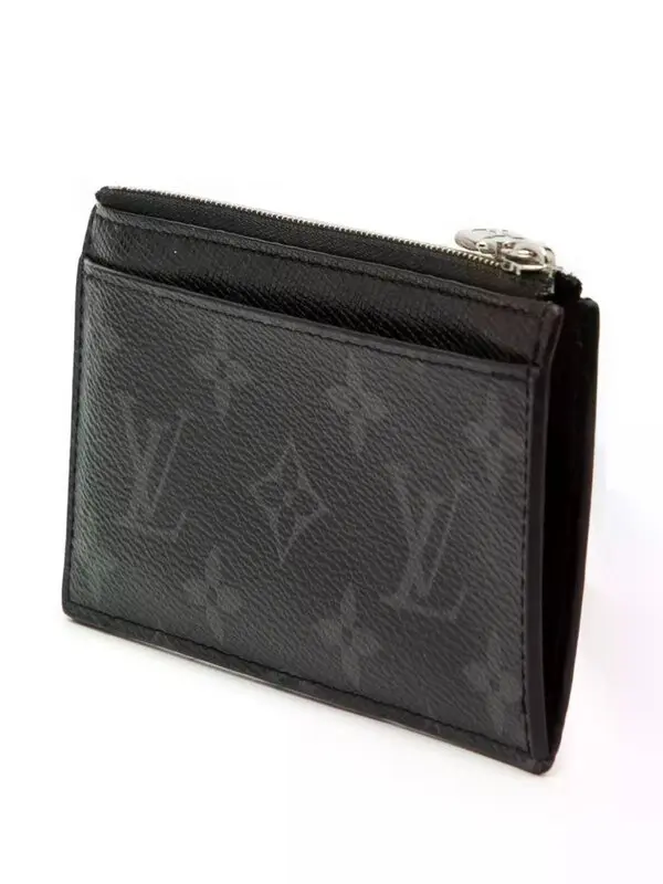 LOUIS VUITTON 2019 Monogram Eclipse Taigarama Card Holder Coin Pouch