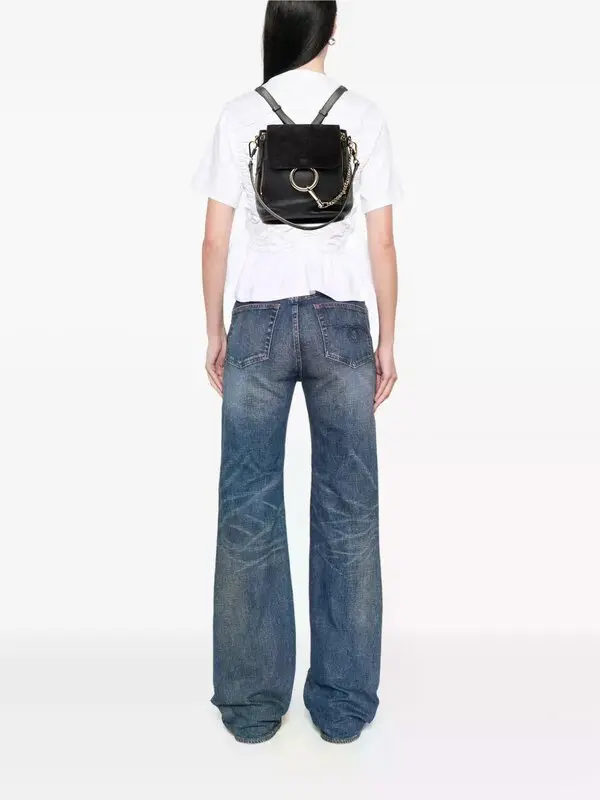 Chloé Faye Backpack In Calfskin And Suede