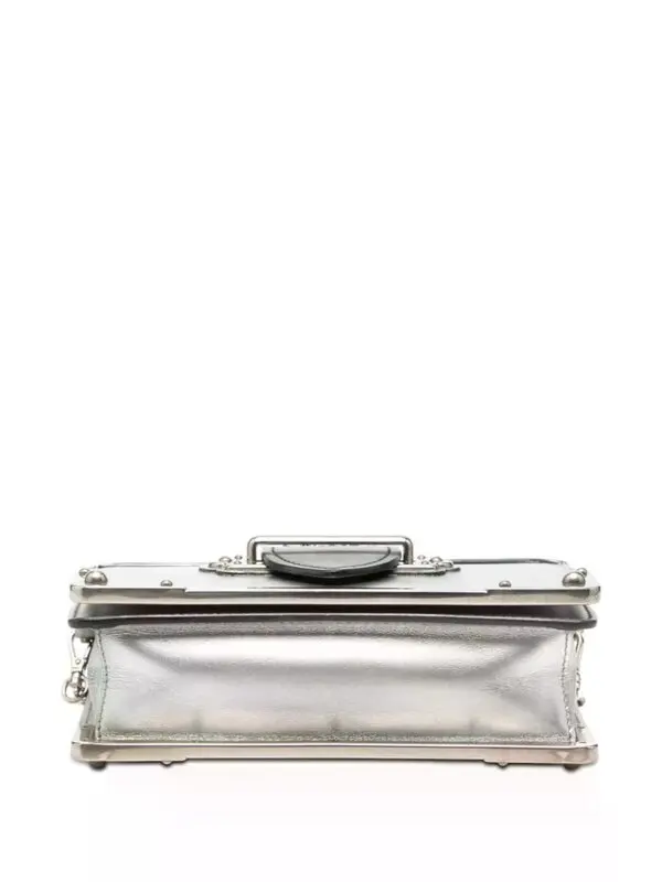 Prada Metallic Vitello Cahier Crossbody Bag - Black