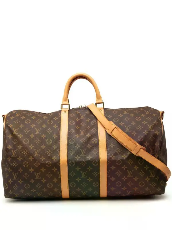LOUIS VUITTON Monogram Keepall Bandouliere 55 Travel Bag