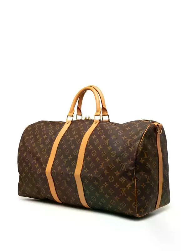 LOUIS VUITTON Monogram Keepall Bandouliere 55 Travel Bag