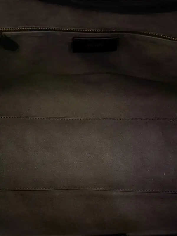 Fendi Glazed Fabric Ff 1974 Runaway Shopper Satchel