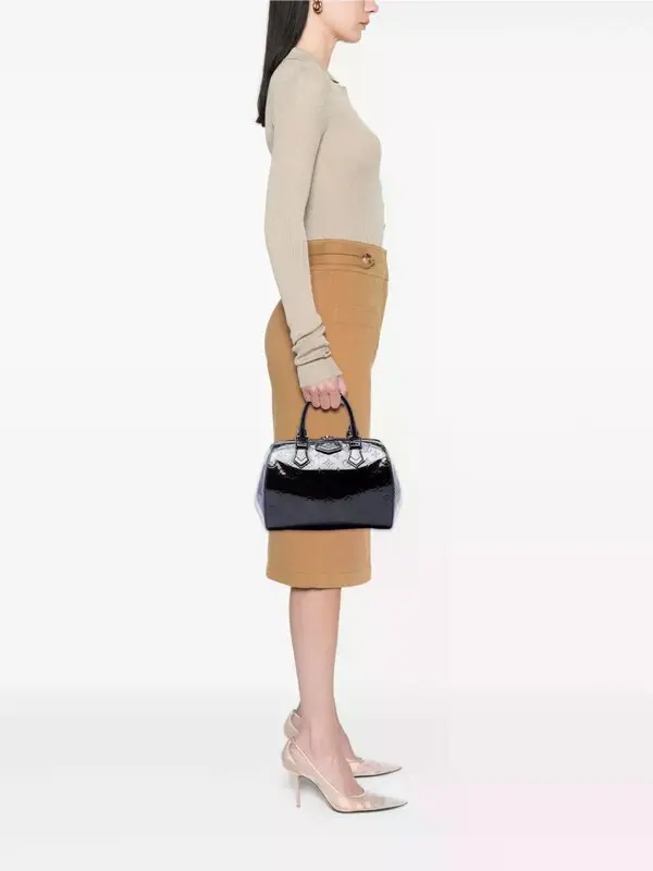 LOUIS VUITTON Monogram Vernis Montana Satchel - Black