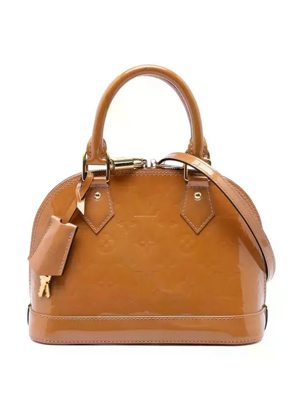 LOUIS VUITTON Monogram Vernis Alma Bb Satchel