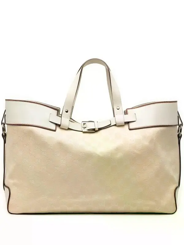 Gucci Gg Canvas Tote Bag - White