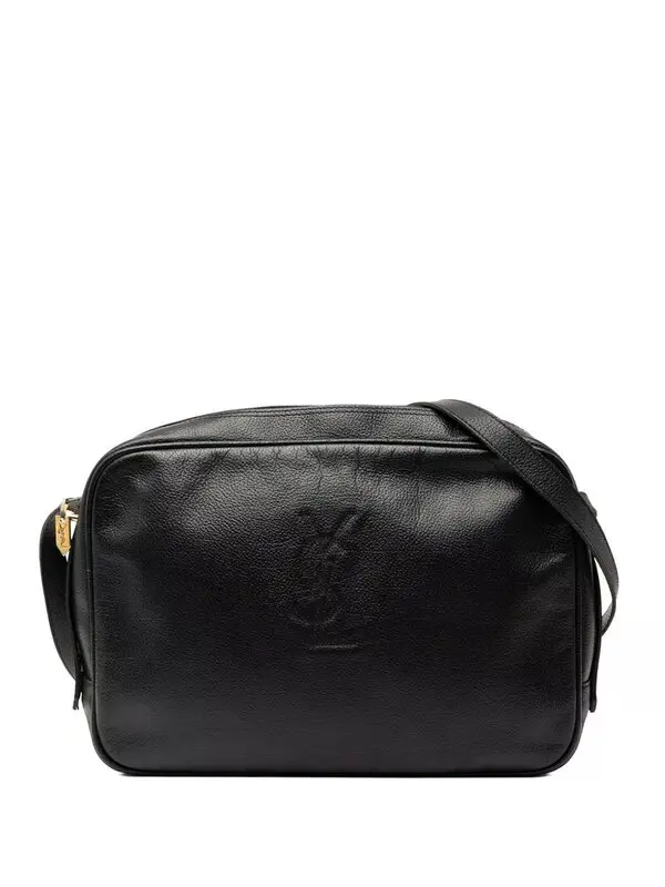 Saint Laurent Calfskin Monogram Lou Camera Bag - Black
