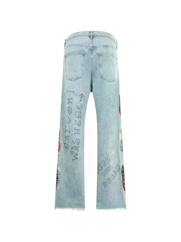 SATOSHI NAKAMOTO Nessa Graphic Print Jeans