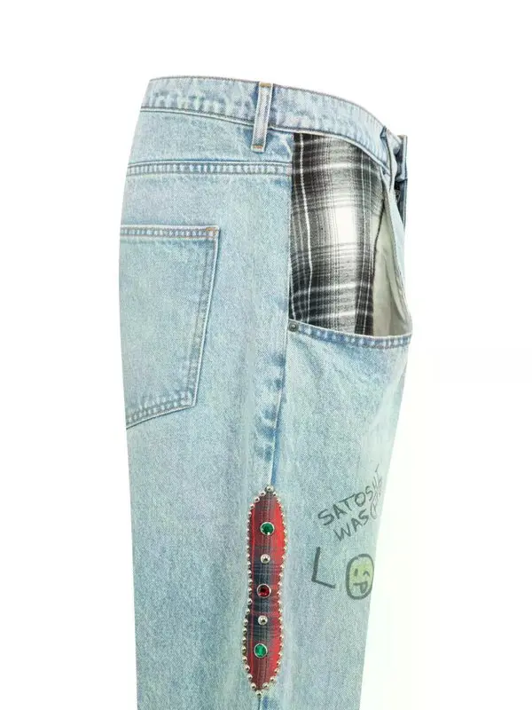 SATOSHI NAKAMOTO Nessa Graphic Print Jeans