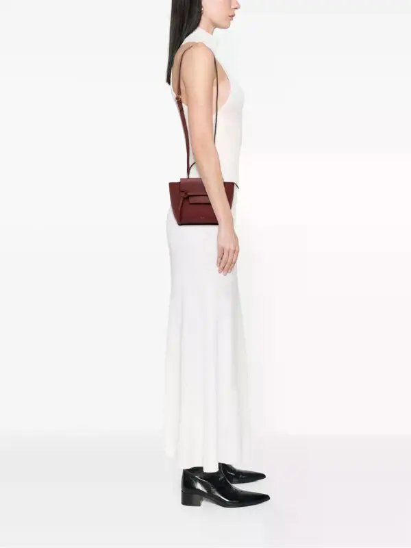 Celine Nano Grained Calfskin Belt Bag Satchel - Red