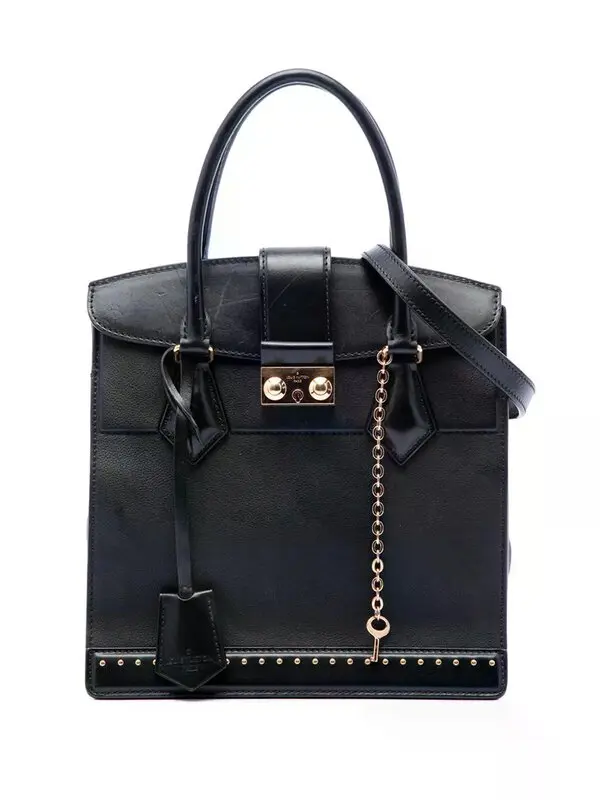 LOUIS VUITTON Taurillon Cour Marly Pm Satchel - Black