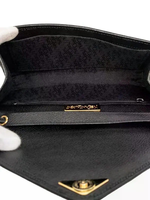 Saint Laurent Leather Envelope Flap Crossbody Bag