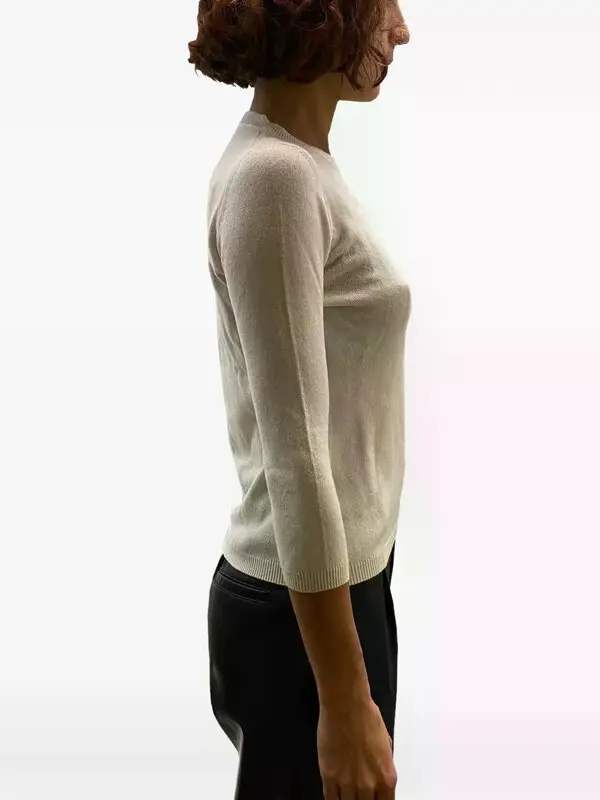 LA ROSE Three-quarter Sleeve Cashmere Sweater