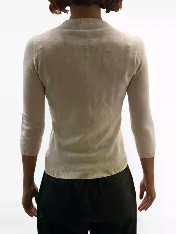 LA ROSE Three-quarter Sleeve Cashmere Sweater