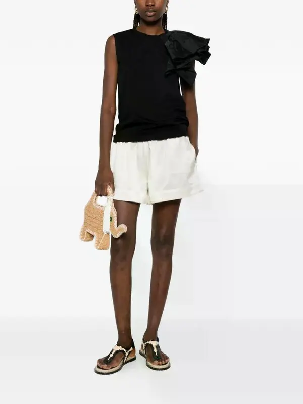 Max Mara Sleeveless Top With Ruffled Shoulder Detail