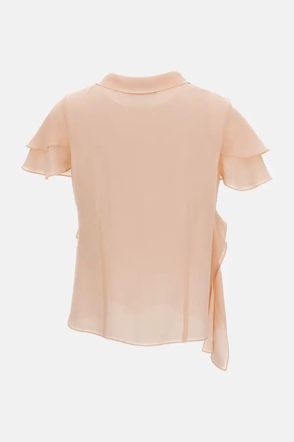 Simone Rocha Silk Georgette Bow Detail Top
