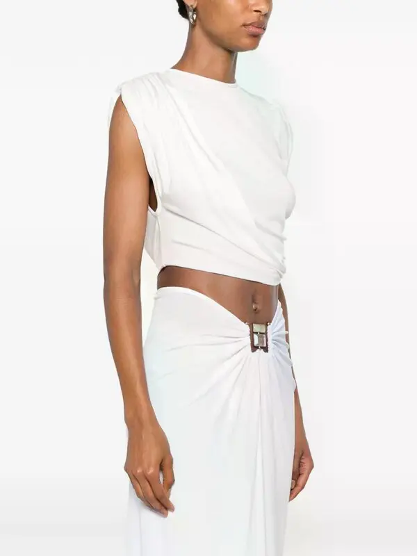 Christopher Esber Verve Draped Ribbed Top
