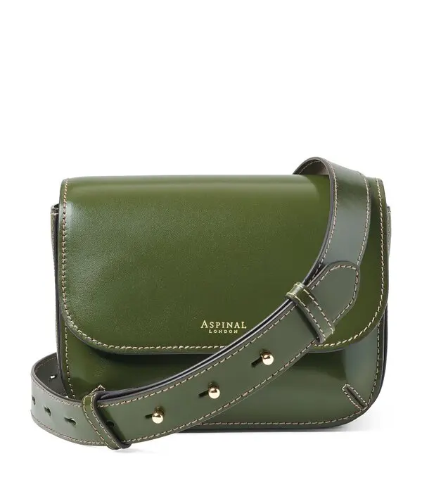 ASPINAL OF LONDON Leather Ella Cross-body Bag - Green