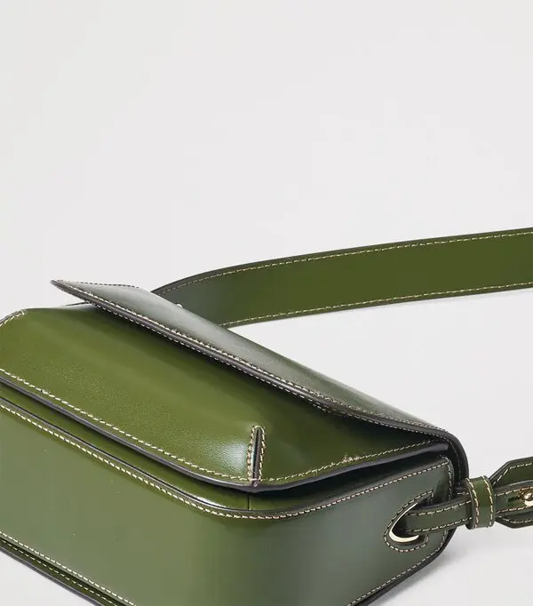 ASPINAL OF LONDON Leather Ella Cross-body Bag - Green