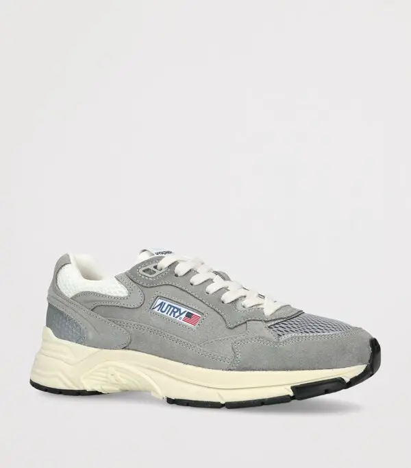 AUTRY Suede Hyperway Runner Sneakers - Grey
