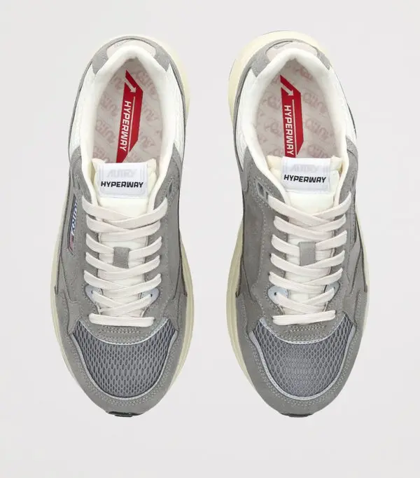 AUTRY Suede Hyperway Runner Sneakers - Grey