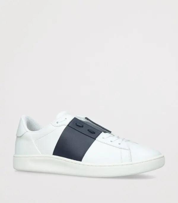 Valentino Garavani Leather Open Royco Sneakers With Vlogo Signature