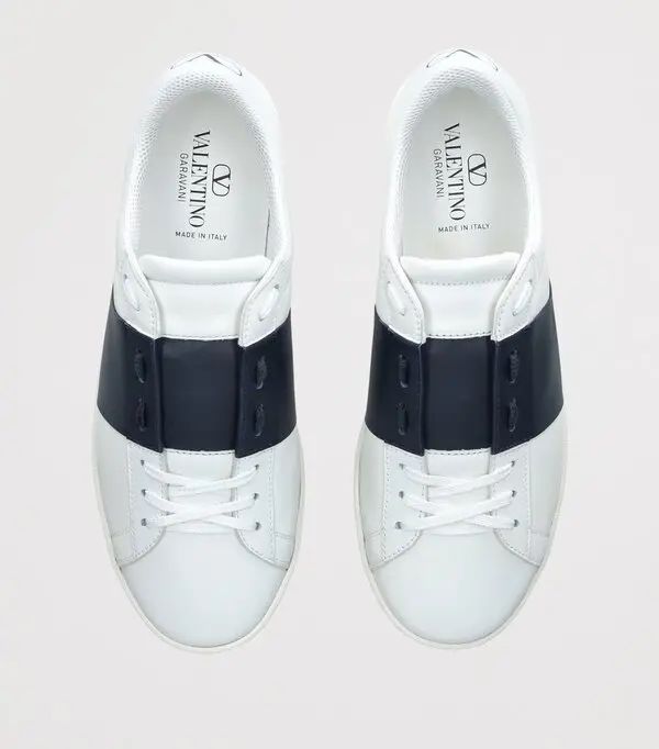 Valentino Garavani Leather Open Royco Sneakers With Vlogo Signature