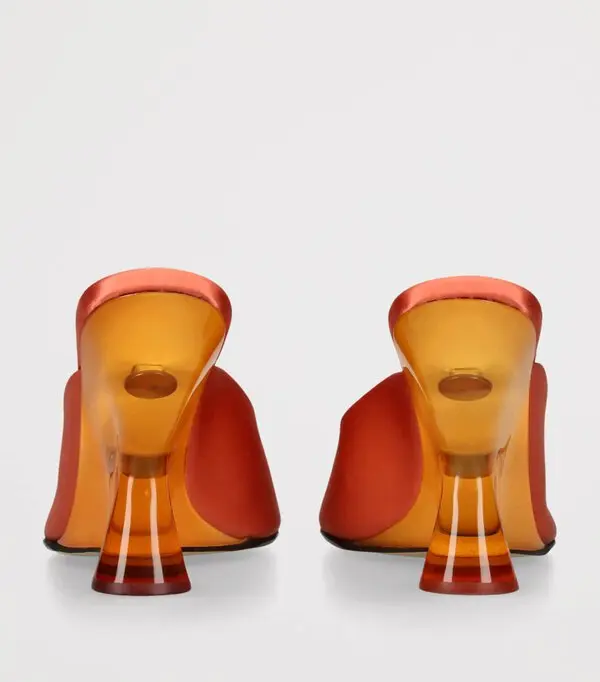 Dries Van Noten Satin Plexi-wedge Mules 105