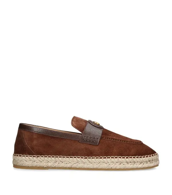 Valentino Garavani Suede Palm Avenue Espadrilles - Brown