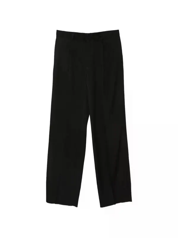 LARDINI Pressed Crease Wide-leg Trousers