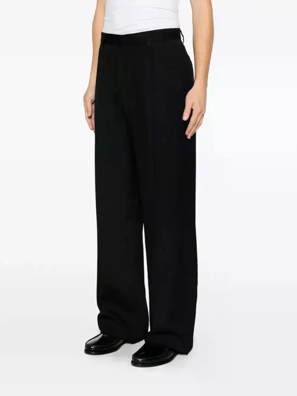 LARDINI Pressed Crease Wide-leg Trousers