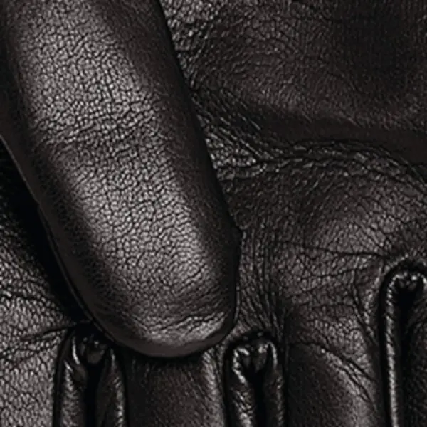Max Mara Lamb Leather Gloves With Monogram Detail - Black