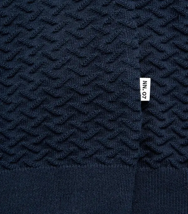 NN.07 Organic Cotton Zip-up Polo Shirt