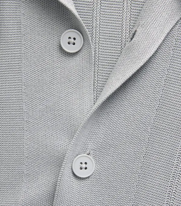 Paige Knitted Copley Polo Shirt - Grey