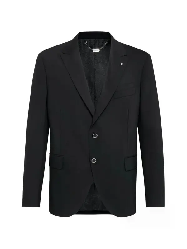 BILLIONAIRE Elegant Peak-lapel Single-breasted Blazer - Black