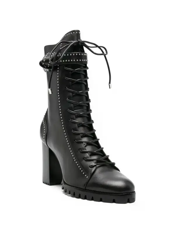 ALEXANDRE BIRMAN Stud-embellished Lace-up Boots - Black