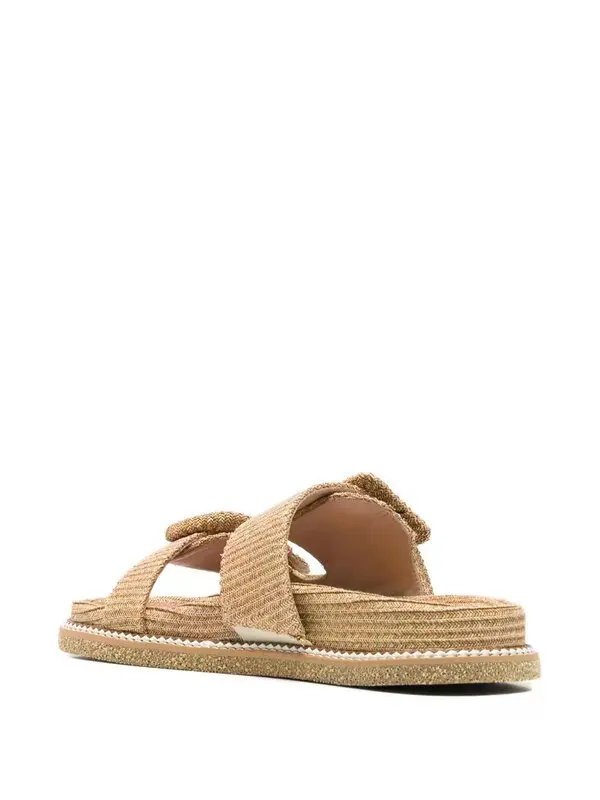 Rodo Buckle-detail Straw Sandals