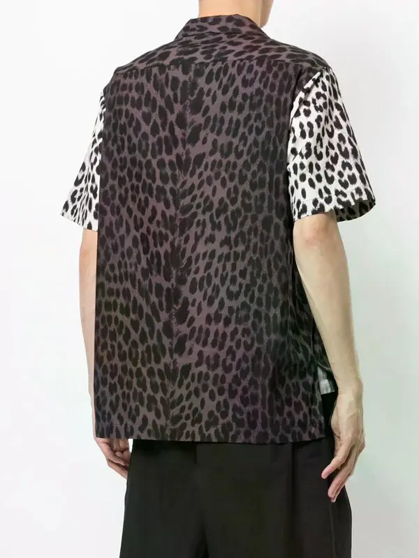 PORTS V Leopard Sleeve Shirt