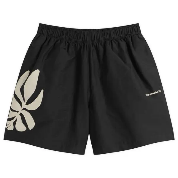 MKI MIYUKI ZOKU Botanical Print Wide Leg Shorts