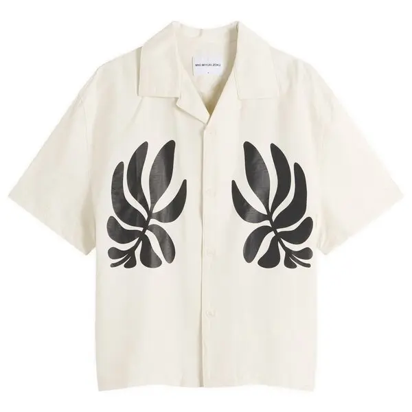 MKI MIYUKI ZOKU Botanical Print Vacation Shirt - Bone