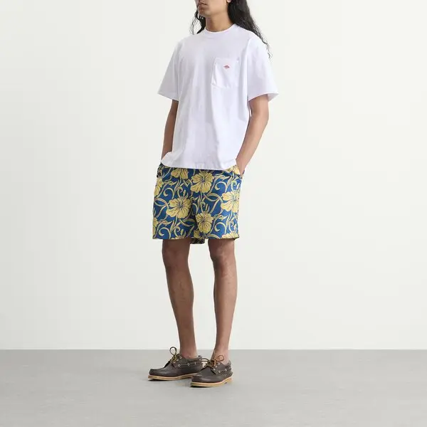 Drole De Monsieur Hibiscus Print Beach Shorts