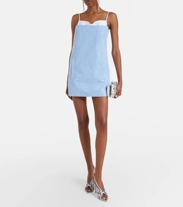 SHUSHU/TONG Gingham Cotton Minidress