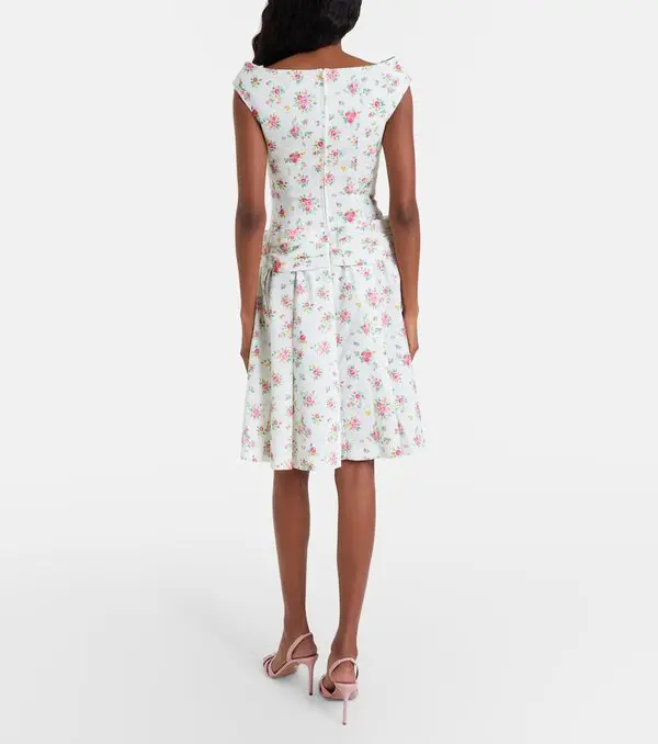 SHUSHU/TONG Floral Pleated Miniskirt
