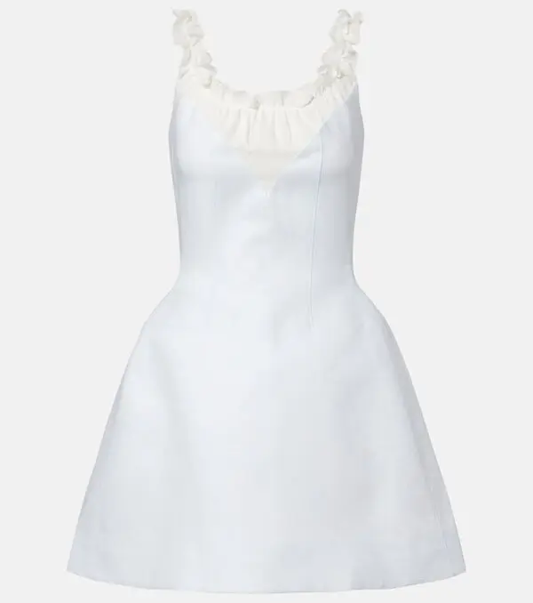 SHUSHU/TONG Ruffled Linen Minidress